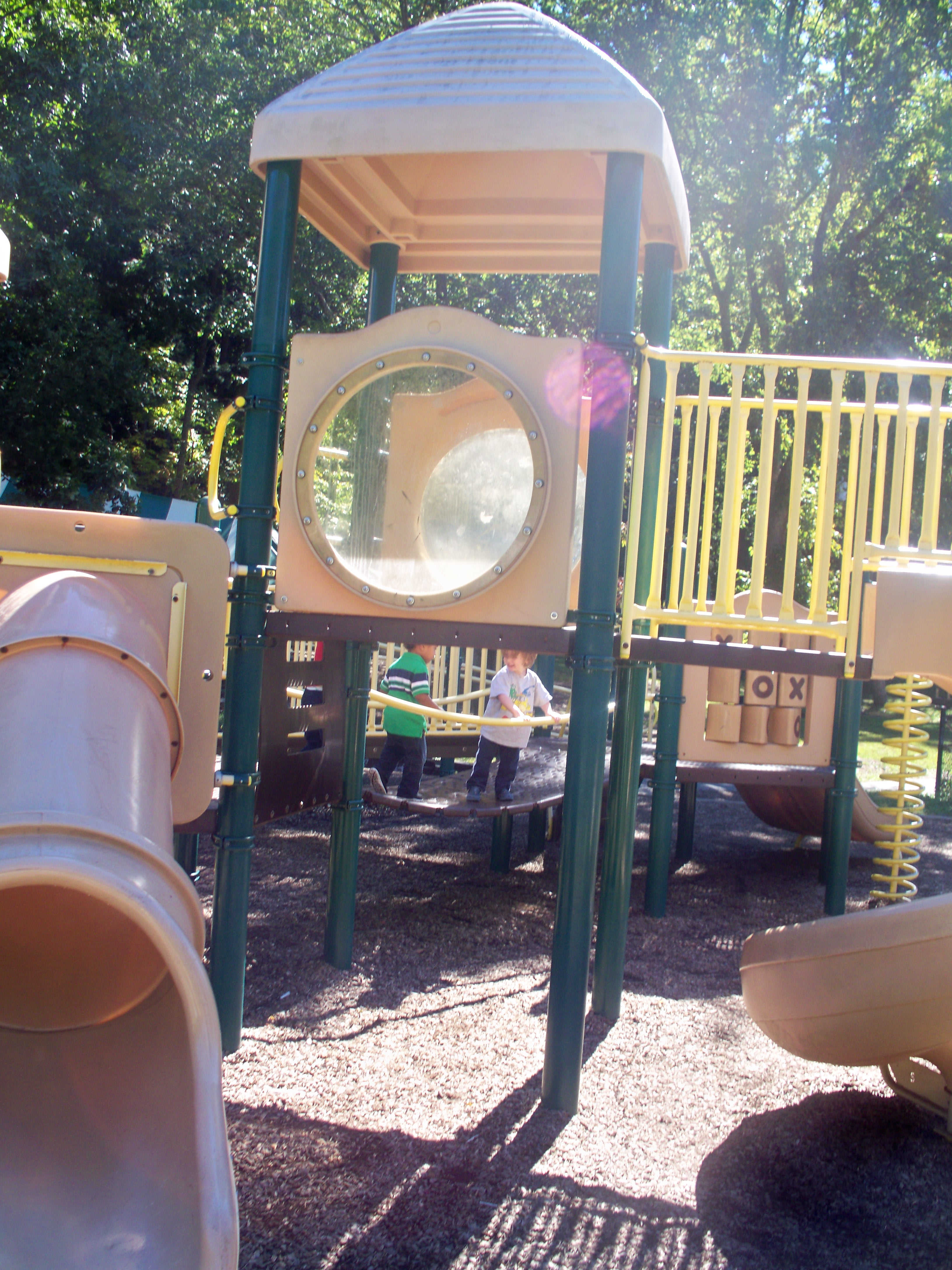 Lookout and tube slide at Lake Accotink Park Playground >> The Joy ...